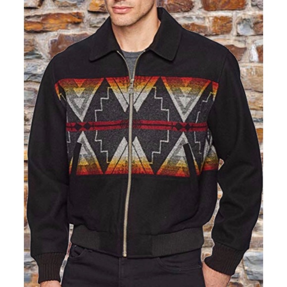 Pendleton | Jackets & Coats | Pendleton Pieced Big Horn Wool Bomber ...